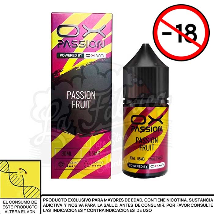 OX PASSION PASSION FRUIT SALTS 30 ML - OXVA - LA FABRICA VAPE STORE